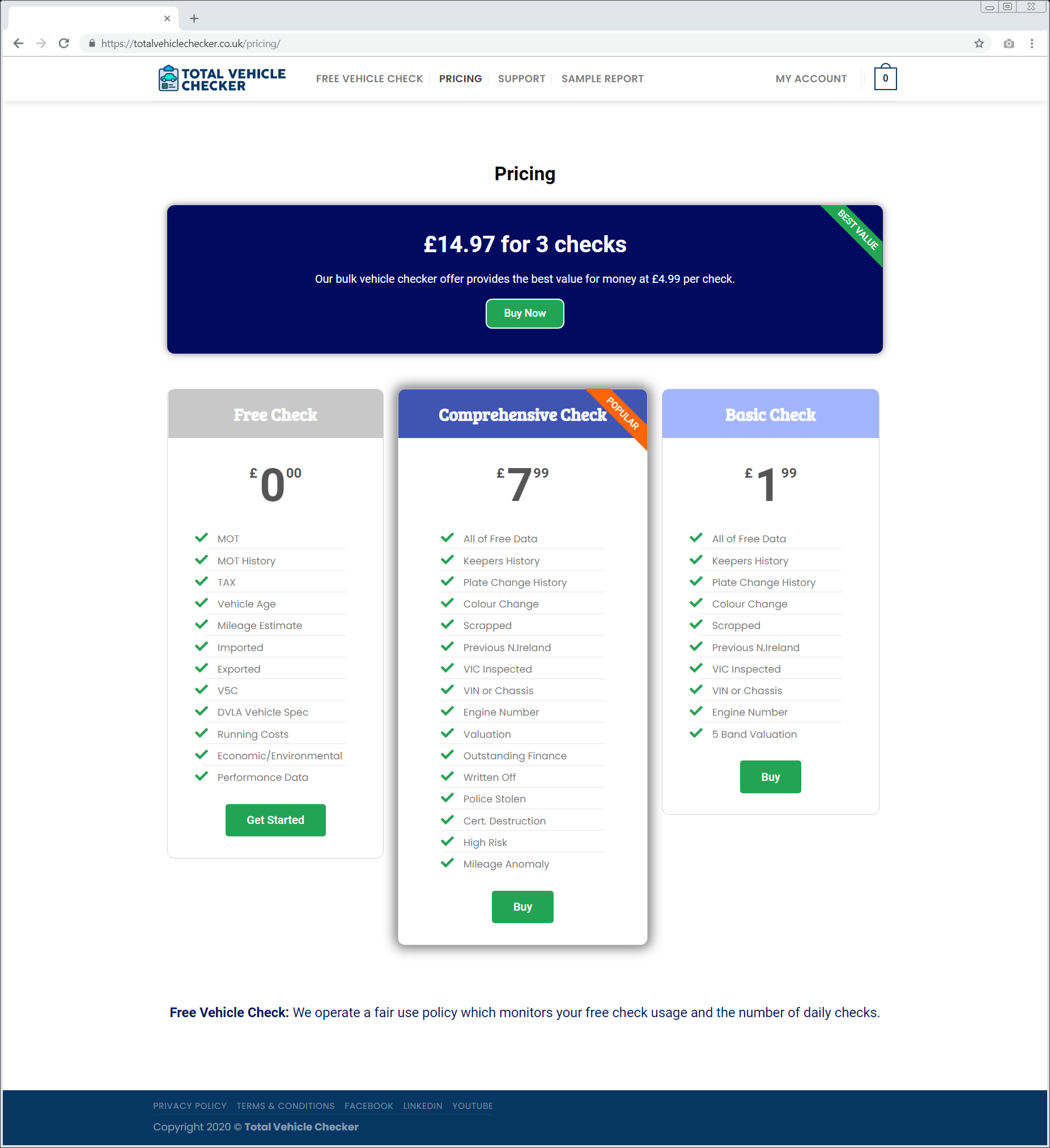 Total Vehicle Checker | F6S