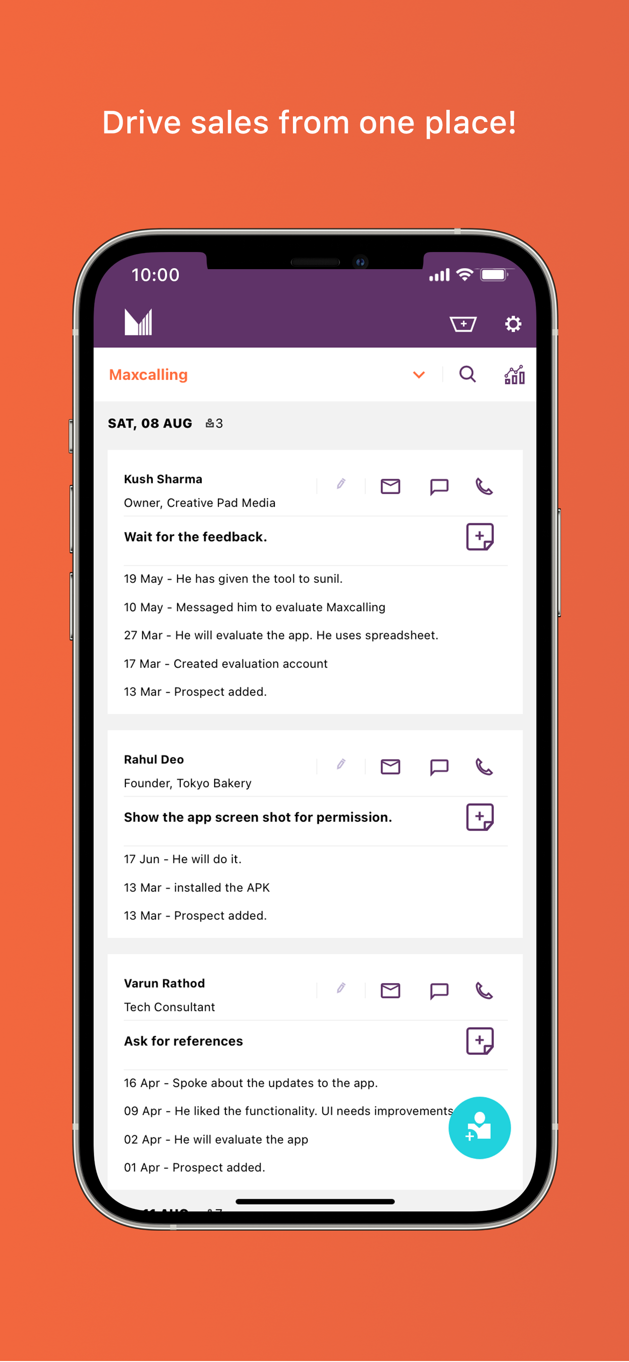 Maxcalling: Super simple sales app | F6S
