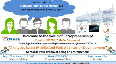 TEDP on Analytics Based Mobile and Web Application | F6S